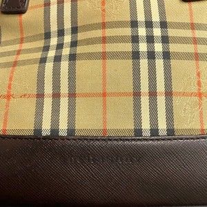 Burberry | Bags | Burberry Nova Check Pattern Canvas Leather Mini Tote ...